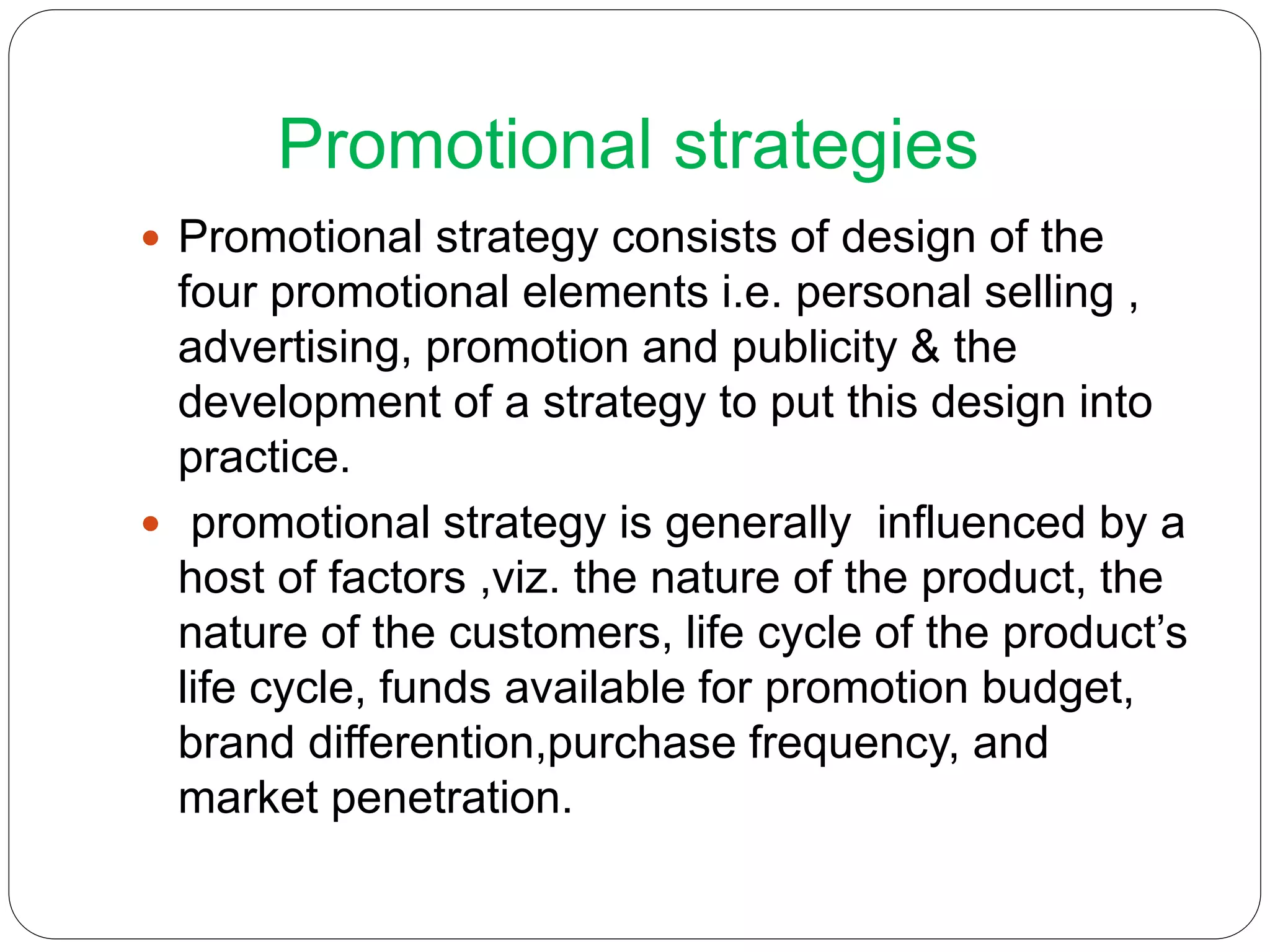 Promotion; meaning, definition, concept, elements, importance and ...