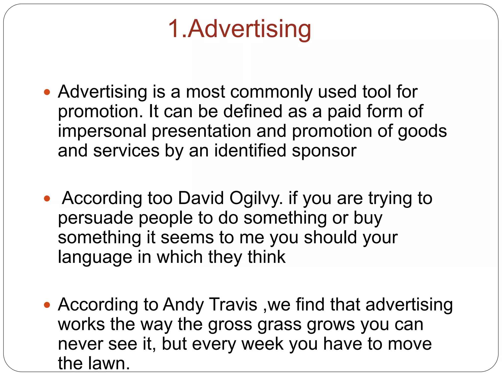 Promotion; meaning, definition, concept, elements, importance and ...