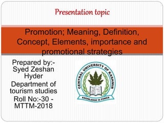 Promotion; meaning, definition, concept, elements, importance and ...