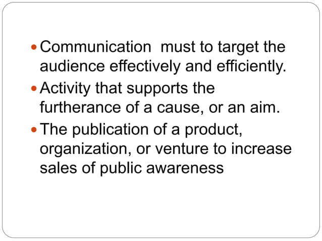 Promotion; meaning, definition, concept, elements, importance and ...