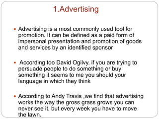 Promotion; meaning, definition, concept, elements, importance and ...