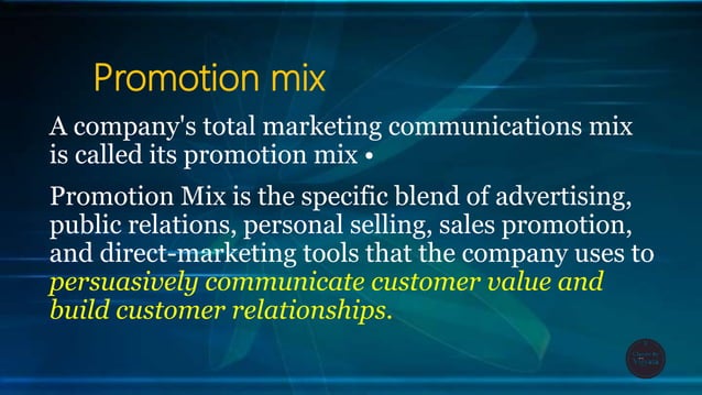 Promotion mix | PPT