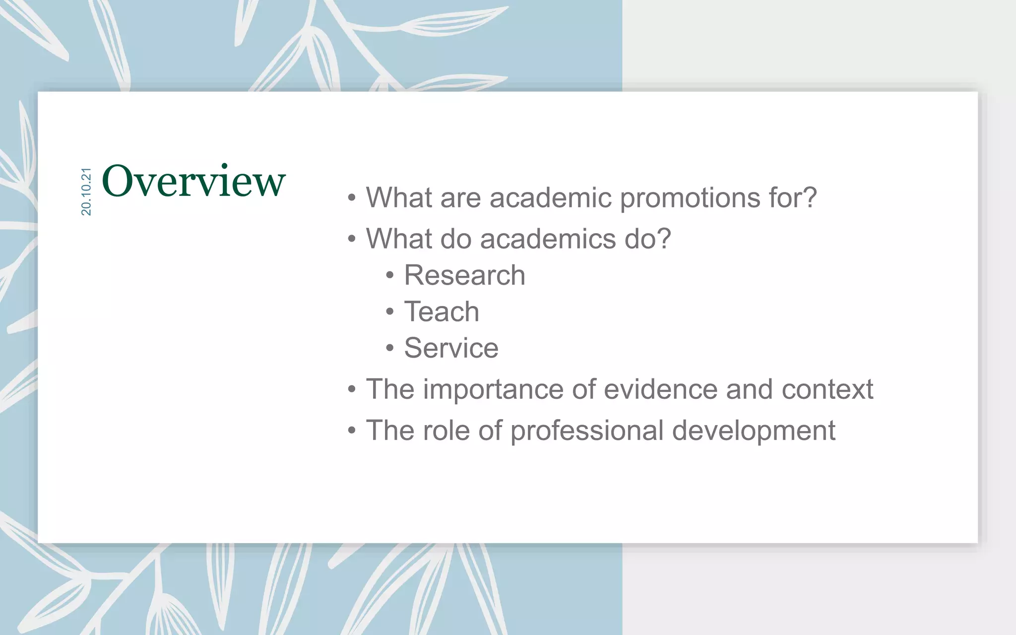 Academic Promotions Information Session | PPTX