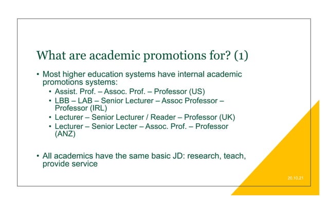 Academic Promotions Information Session | PPTX