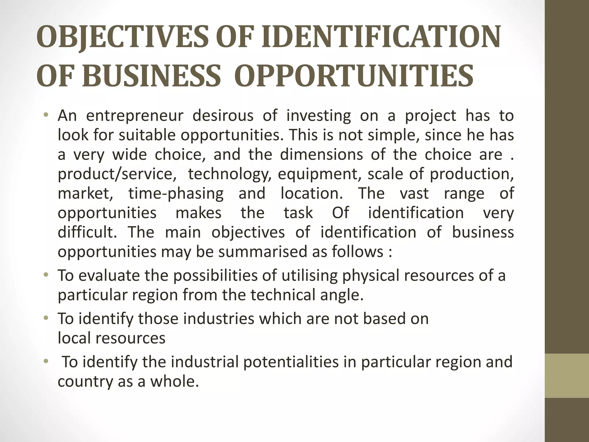 Promotion of a venture opportunity analysis | PPTX