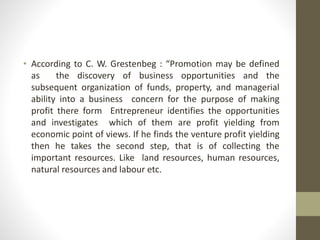 Promotion of a venture opportunity analysis | PPTX