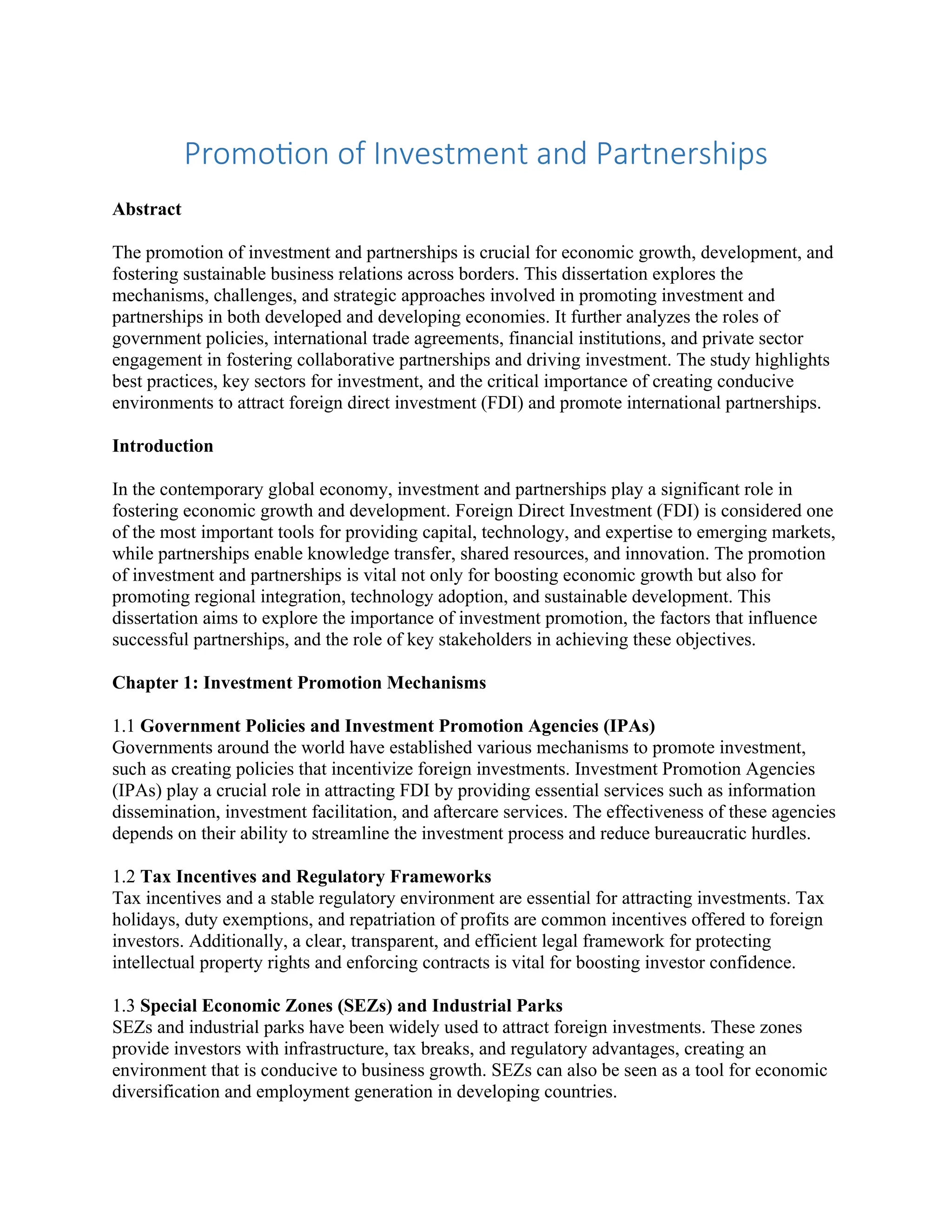 Promotion of Investment and Partnerships.docx