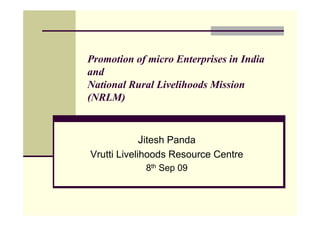 Promotion of micro Enterprises under NRLM | PPT