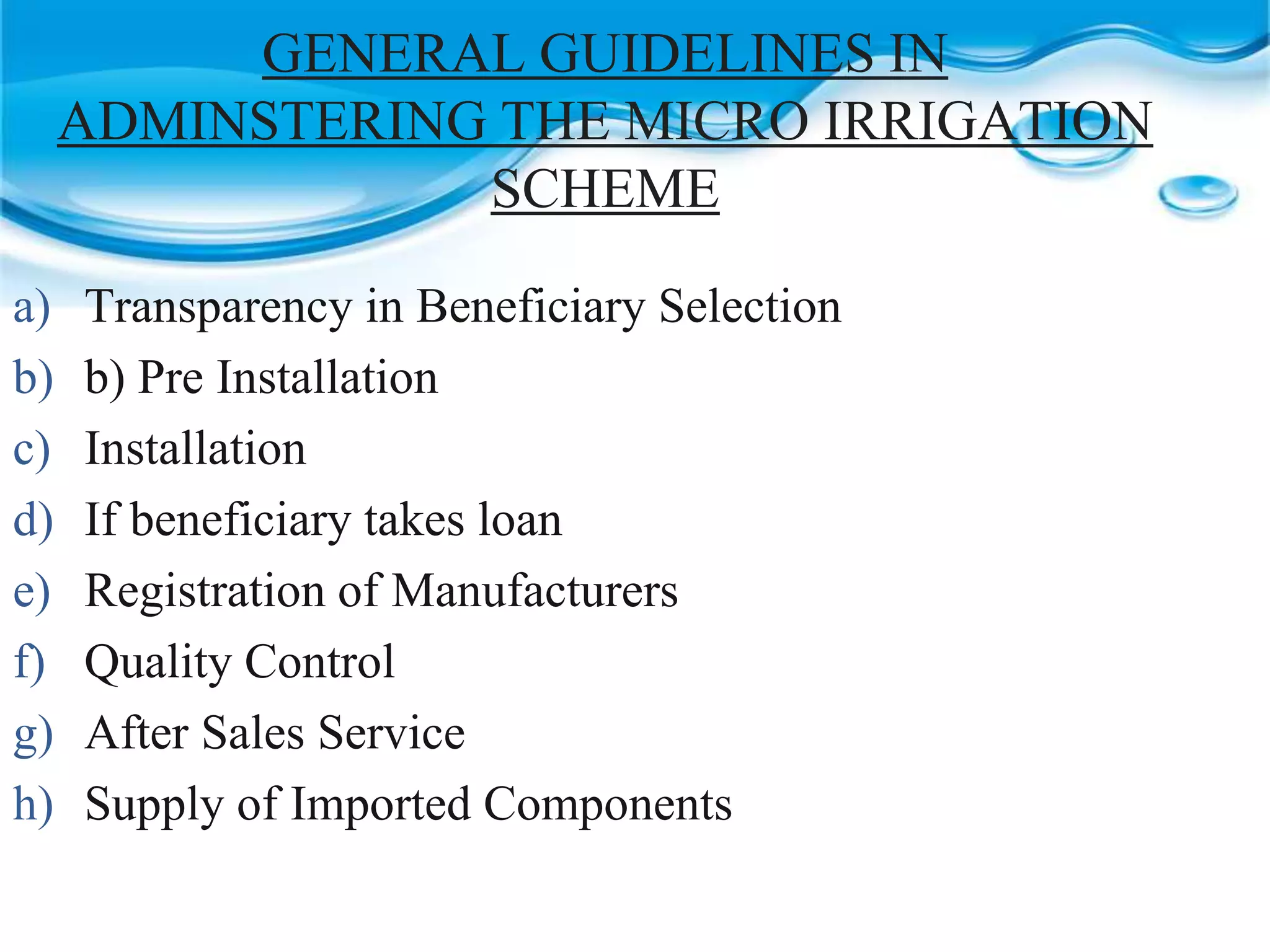 Promotion of micro irrigation kvg | PPTX