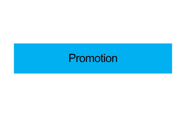 The 4Ps: Promotion | PPT