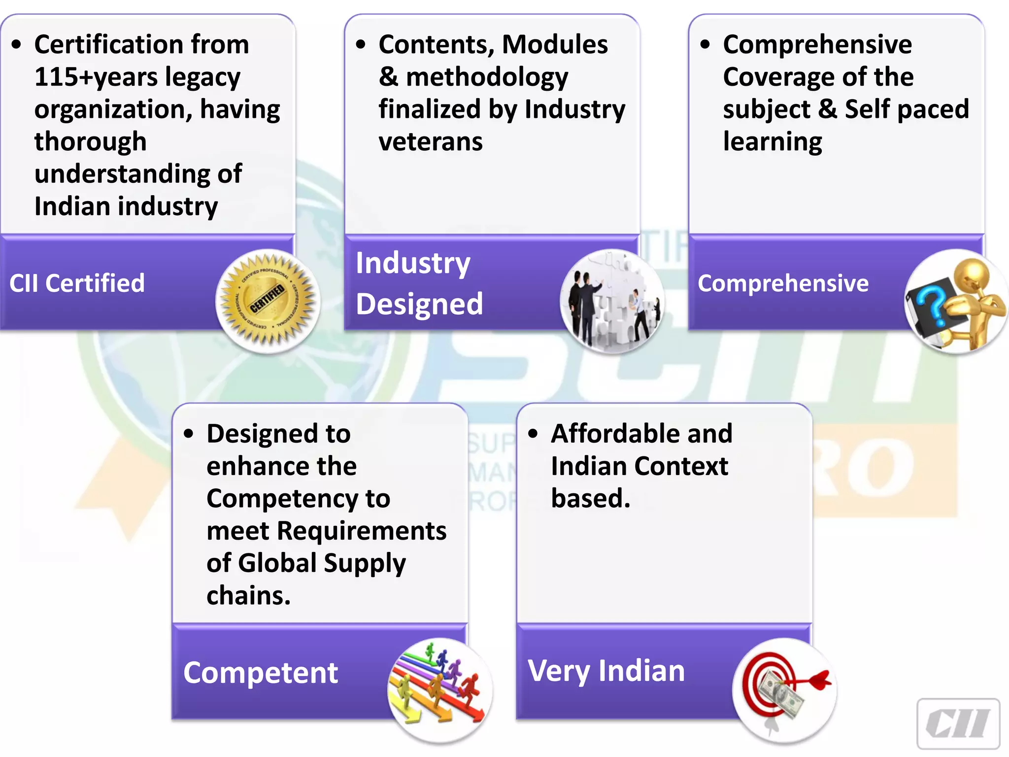 SCM Professional Certification from CII Institute of Logistics | PDF