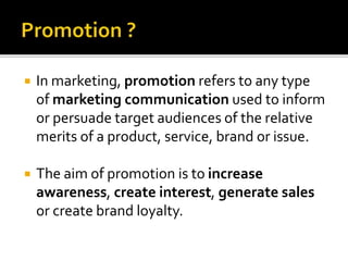 Promotion strategies | PPTX