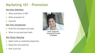 Promotion strategy p1 of 3 | PPTX