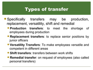 Promotion, transfer | PPT