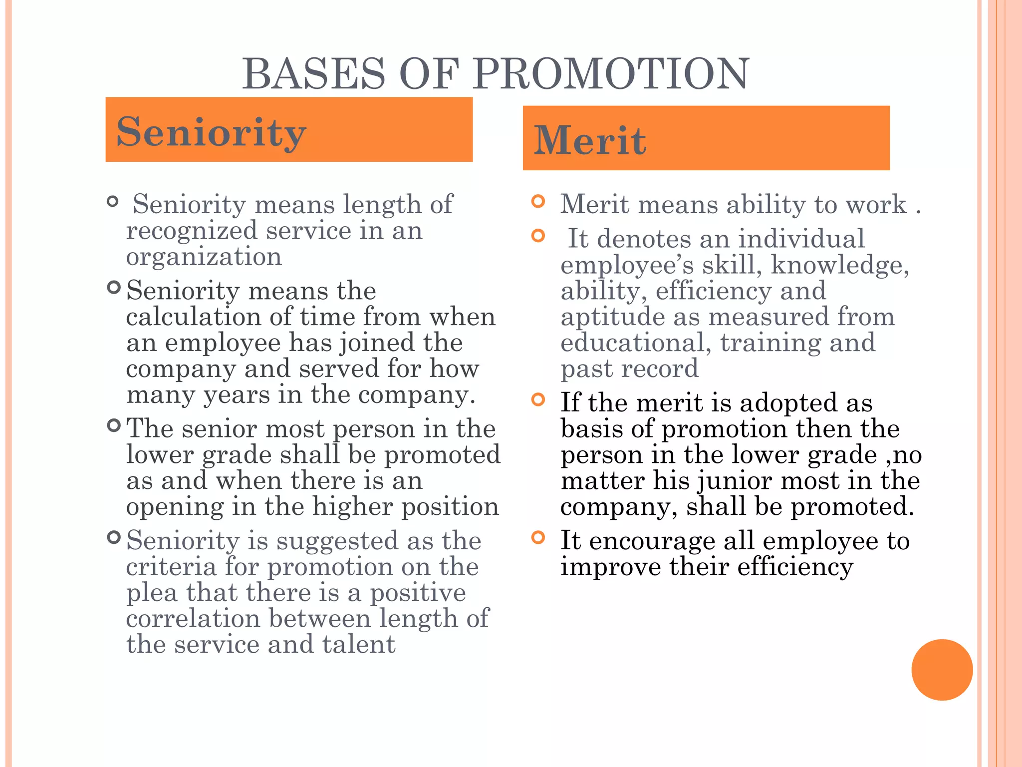 Promotion,transfers and separation | PPT