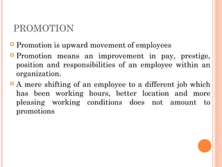 Promotion,transfers and separation | PPT