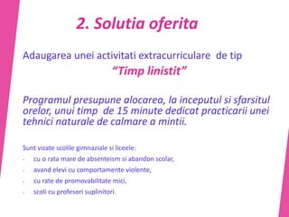Prezentare program Educatie fara stress | PPTX