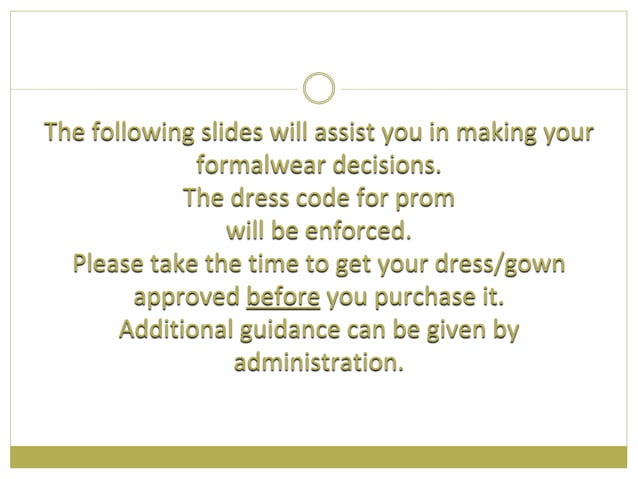 Prom Dress Code Presentation | PPT