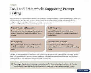 Prompt Testing in LLMs: The New Frontier of AI Quality Assurance | PDF