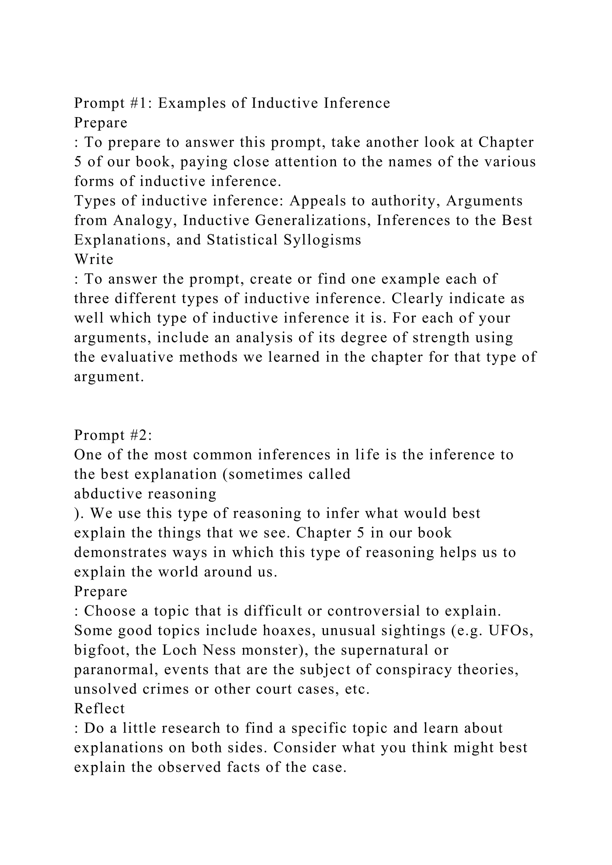 Prompt #1 Examples of Inductive InferencePrepare To prepare to.docx