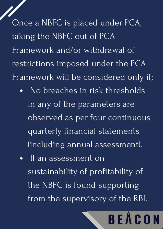 Prompt Corrective Action (PCA) framework for NBFC | PDF
