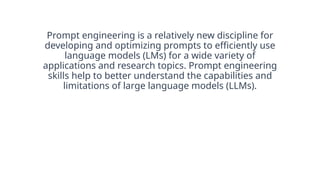 Prompt Engineering - a quick understanding | PPT