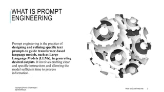 Learn Prompt Engineering Basics chatgpt llms guide | PPTX