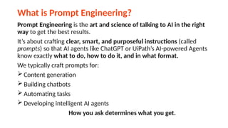 Agentic Automation Journey Series Day 2 – Prompt Engineering for UiPath ...