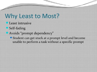 Prompting and Independence ASD | PPT