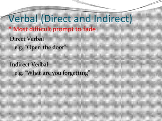 Prompting and Independence ASD | PPT