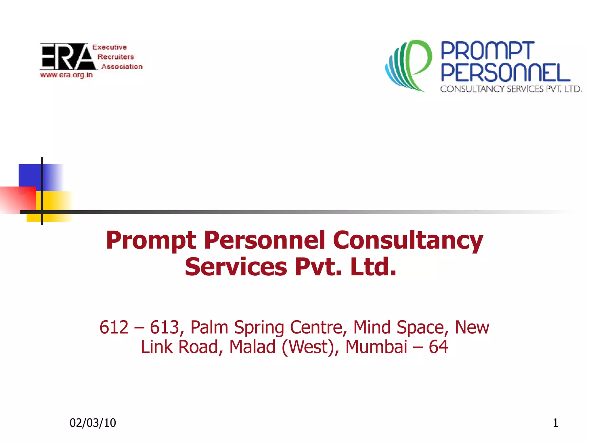 Prompt Personnel Company Profile (1 1) | PPT