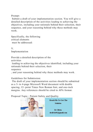 Prompt Submit a draft of your implementation section. You will gi.docx