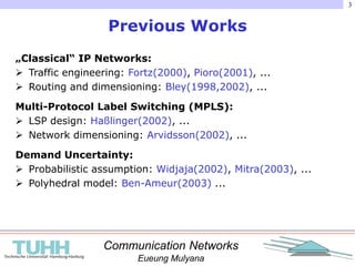 Efficient Planning and Offline Routing Approaches for IP Networks | PPT