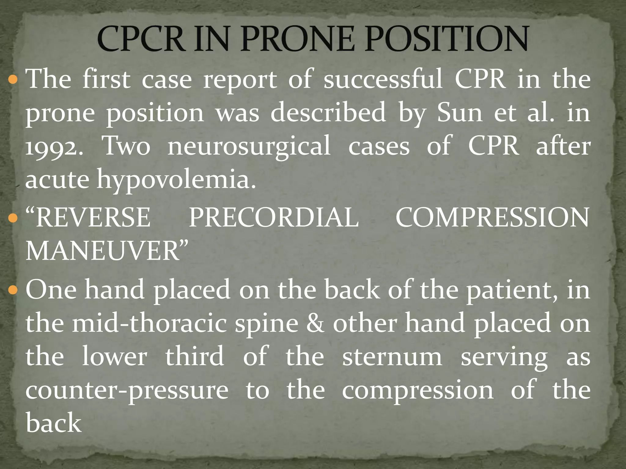 Prone cpcr | PPTX