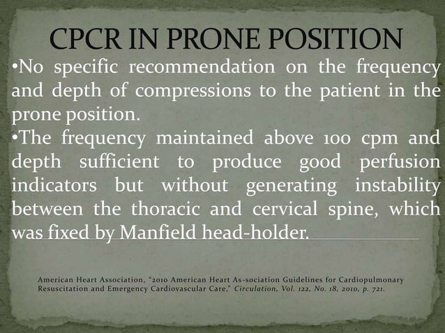 Prone cpcr | PPTX | First Aid | Injuries