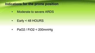 PRONE POSITION ventilation in critical care | PPTX