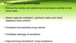 PRONE POSITION ventilation in critical care | PPTX