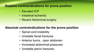 PRONE POSITION ventilation in critical care | PPTX
