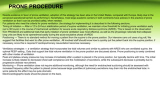 PRONE POSITION ventilation in critical care | PPTX