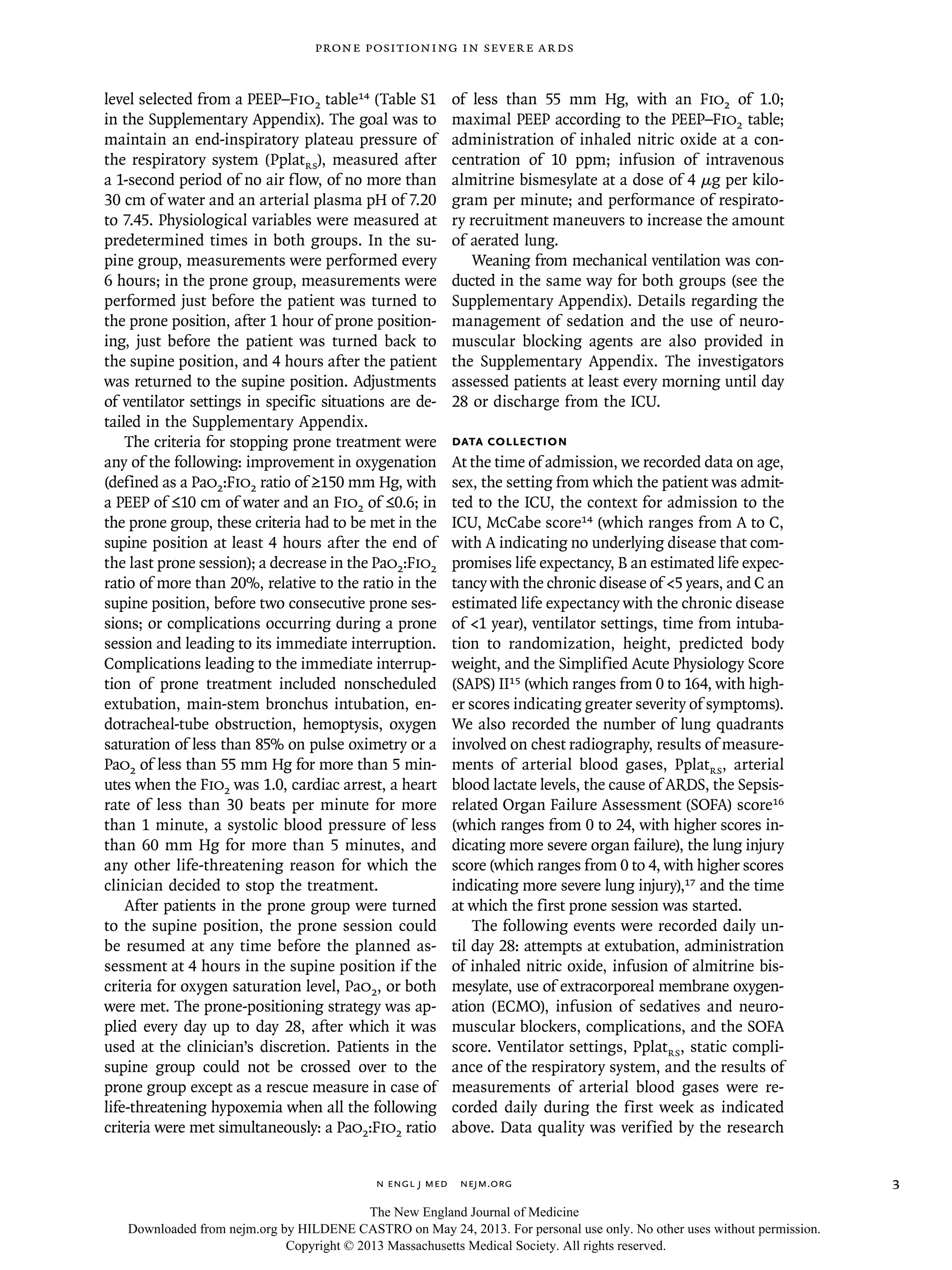 Prone Positioning in Severe Acute Distress Syndrome - Posição Prona em ...