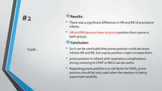 Evidences about Prone position in neonate | PPTX