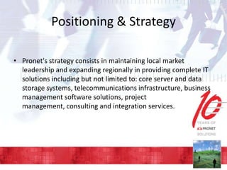 Pronet corporate presentation | PPTX