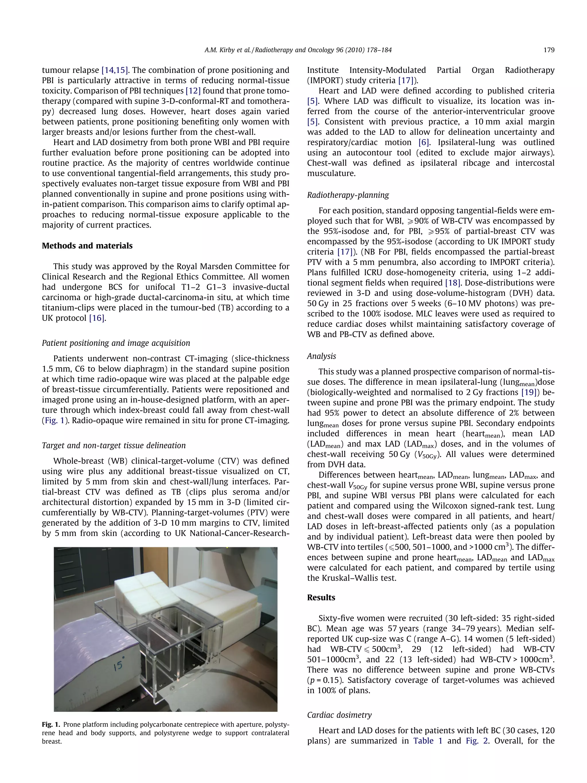 Prone versus supine positioning for whole and partial breast ...