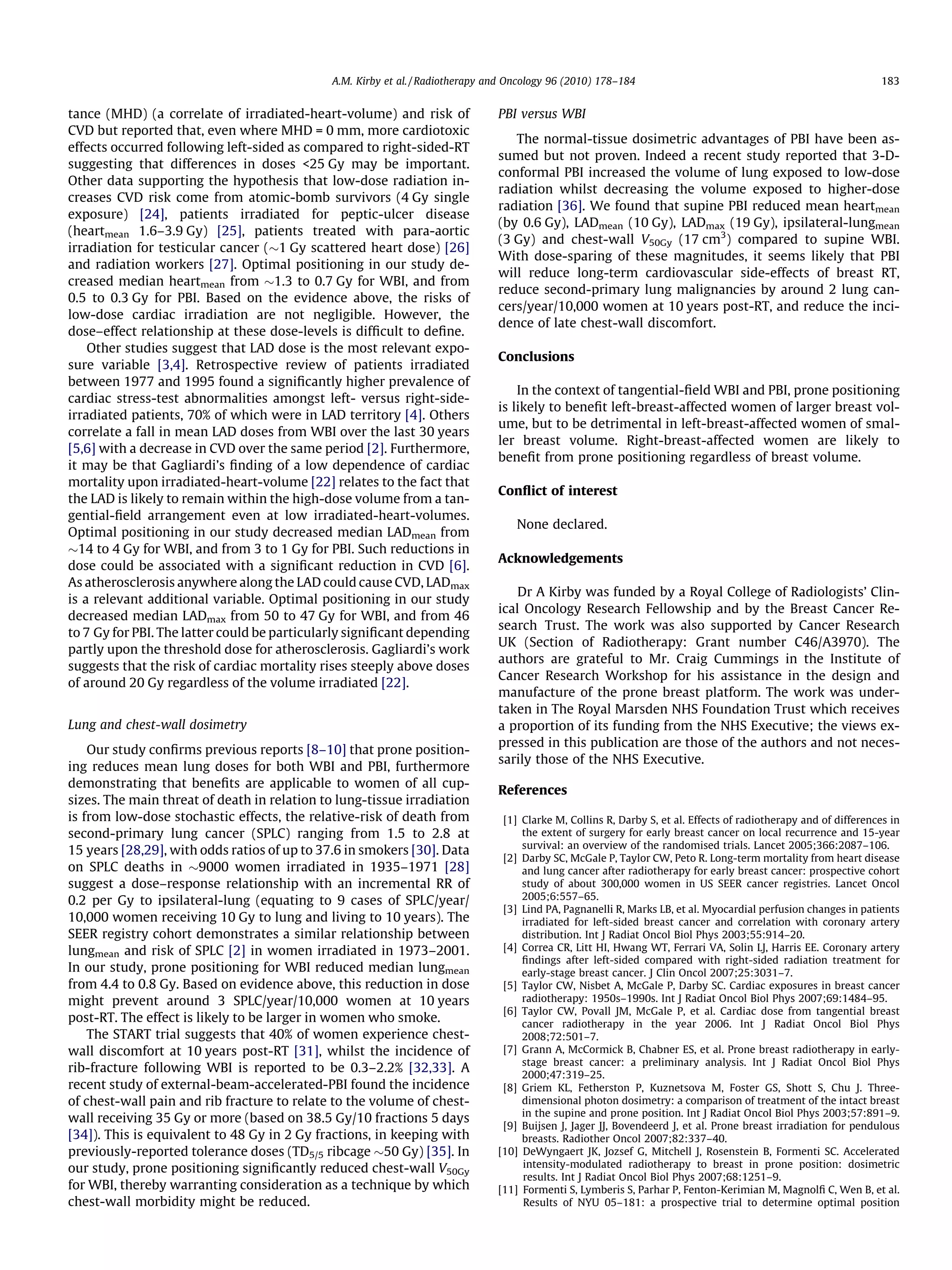Prone versus supine positioning for whole and partial breast ...
