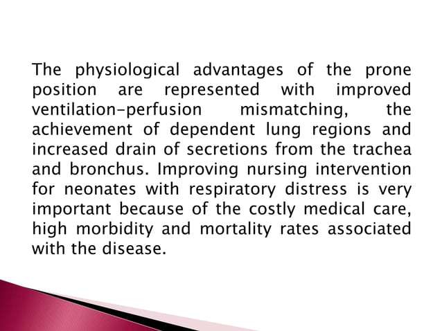 Impact of Positioning on Neonate with Respiratory Distress: Supine Vs ...