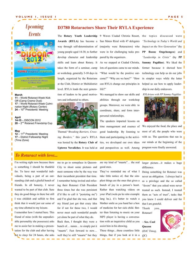 Pilipinas Rotaract Online_March 2012 | PDF
