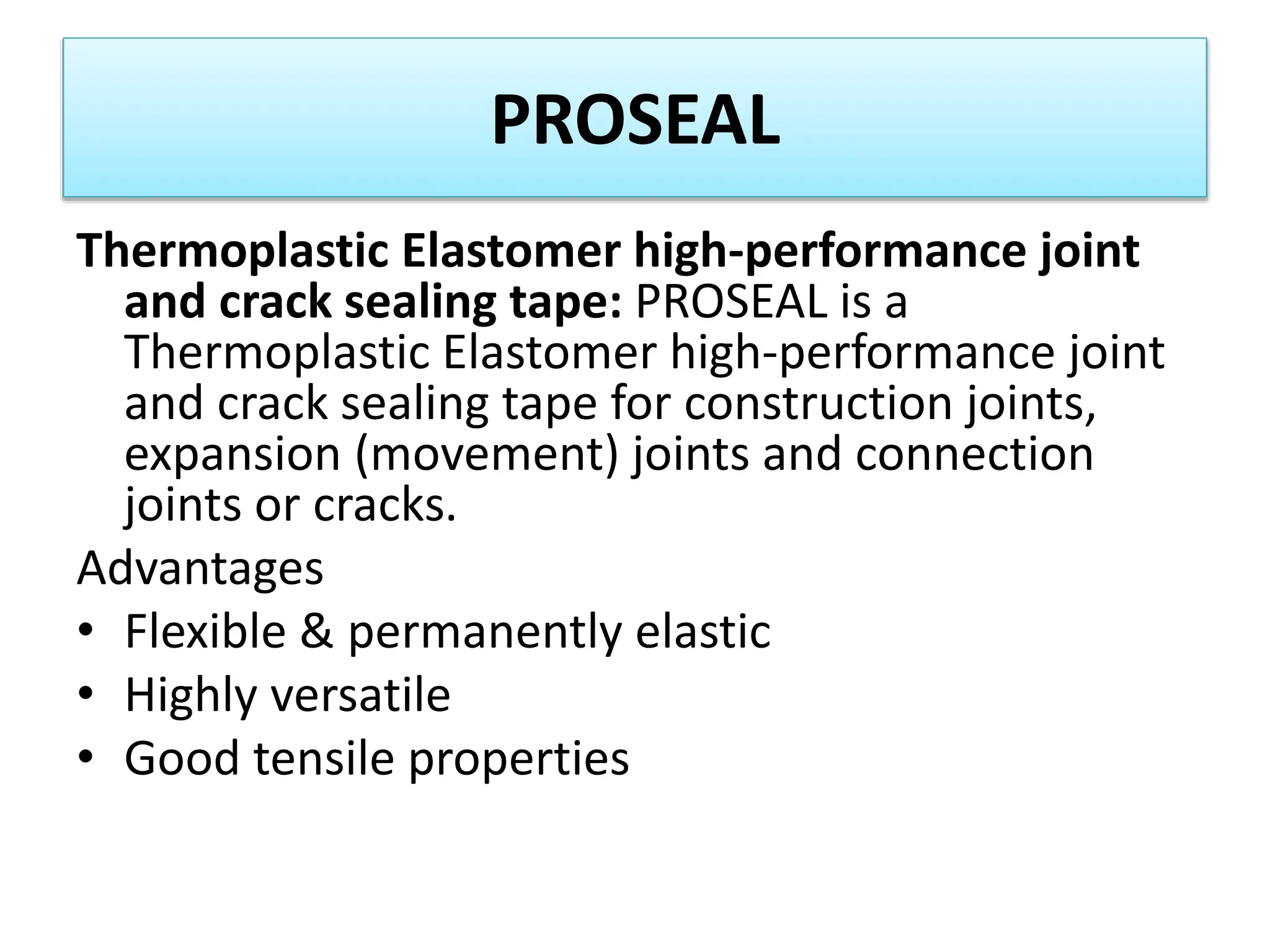 PRONIL water stopper and waterproofing joint sealing tapes.pptx
