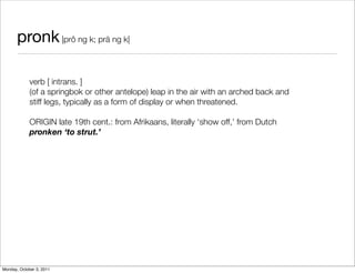 Pronk like you mean it | PPT