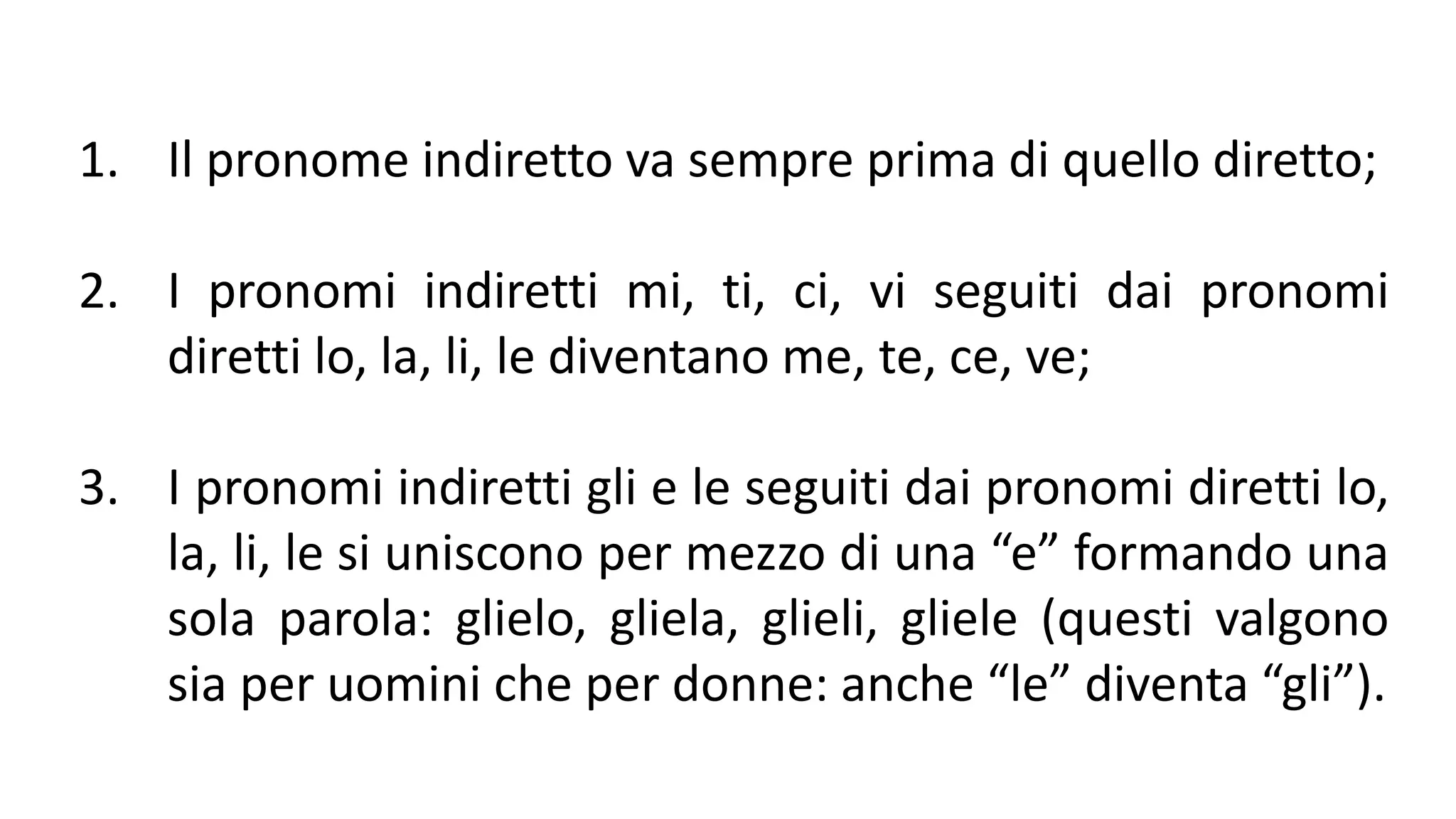 Pronombres Directos e Indirectos en Italiano | PPTX