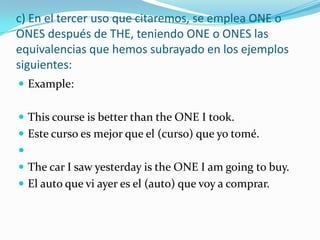 Pronombre one one Henry Leon escuela de idiomas | PPTX